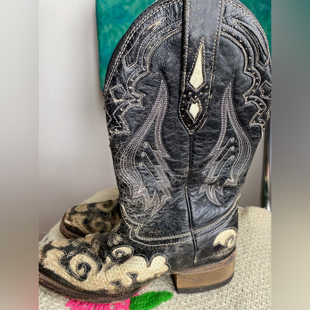 Corral Genuine Leather/Python Cowboy Boots - Gem